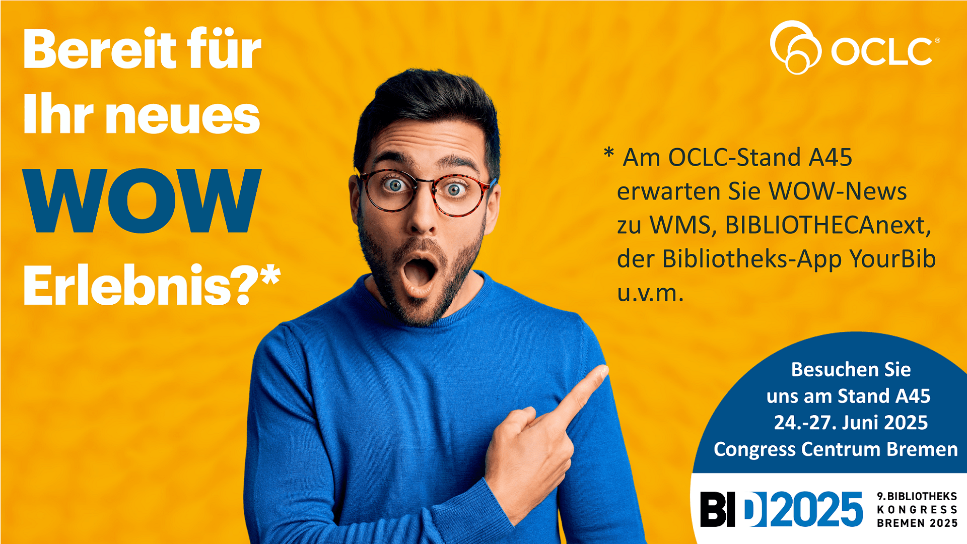 Bibliothekskongress 2025 in Bremen | OCLC am Stand A45