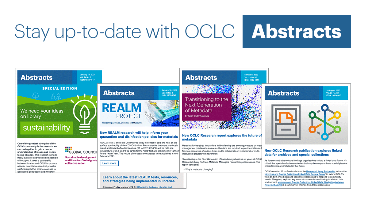 Stay connected with OCLC Abstracts