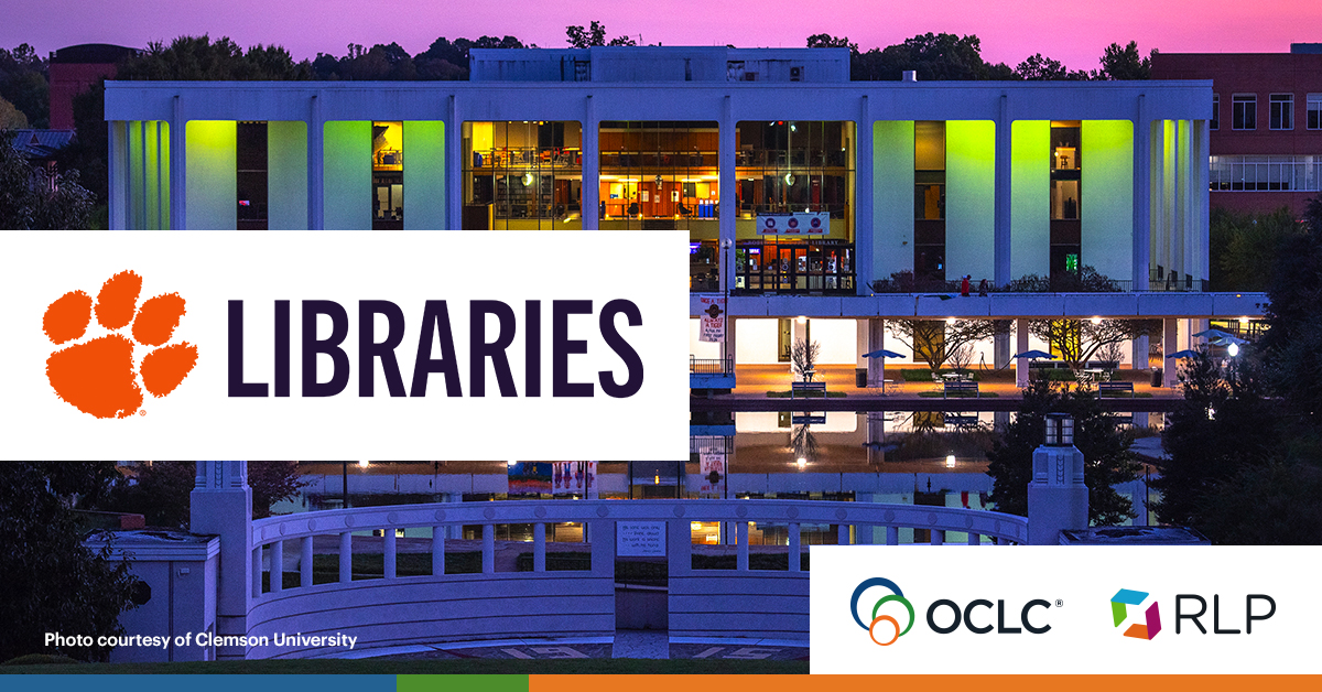 Clemson University Libraries joins the OCLC Research Library Partnership